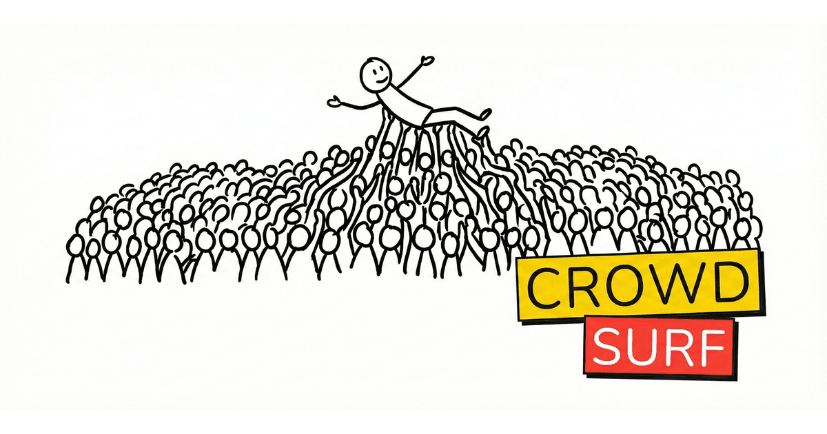CrowdSurf — Free Online Party Game for Groups | No Download